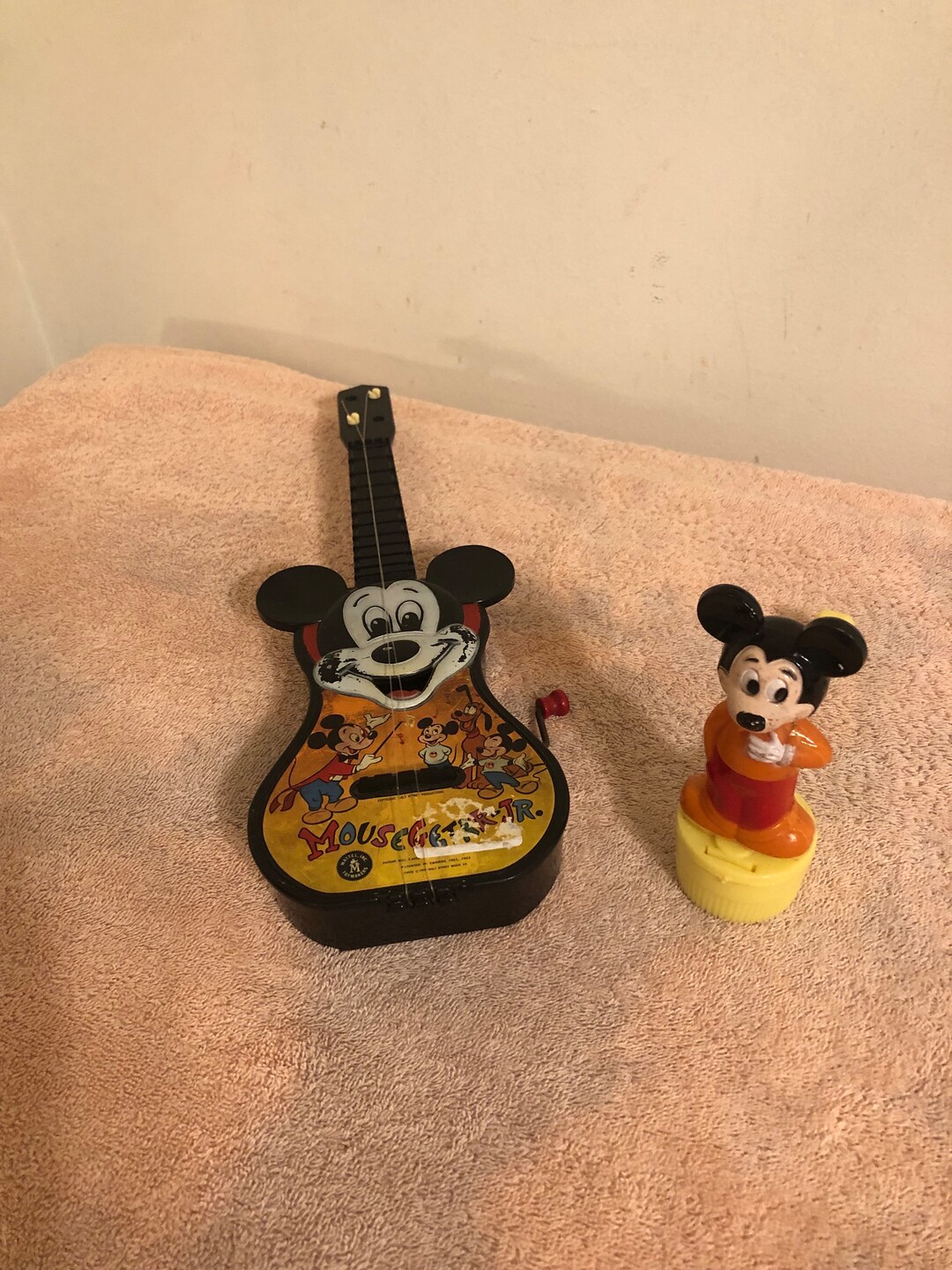 Vintage Walt Disney Mickey Mouse Bubble Pipe & Guitar - Etsy