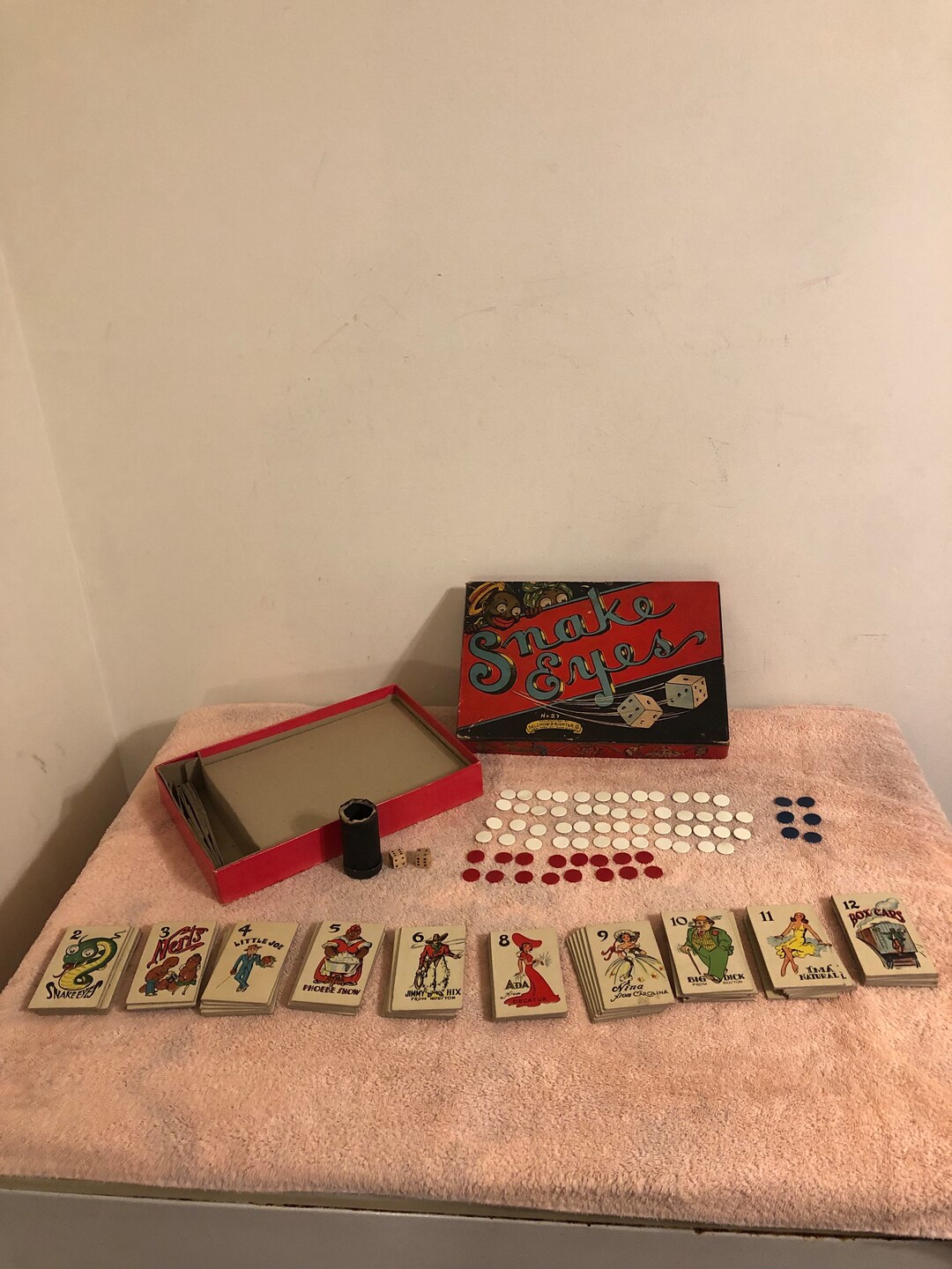 Vintage 1930’s Selchow & Righter Snake Eyes Game #27 Complete - Etsy