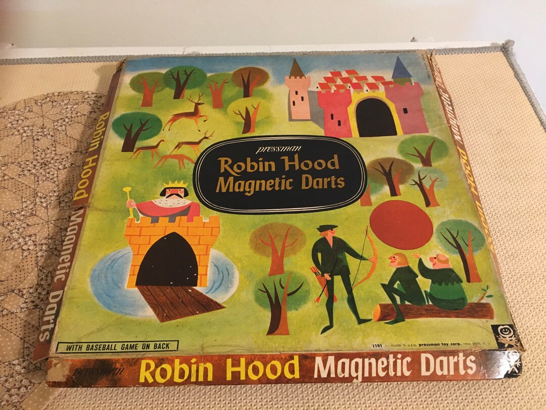 Vintage Pressman Robin Hood Magnetic Darts #1191 With Box - Etsy