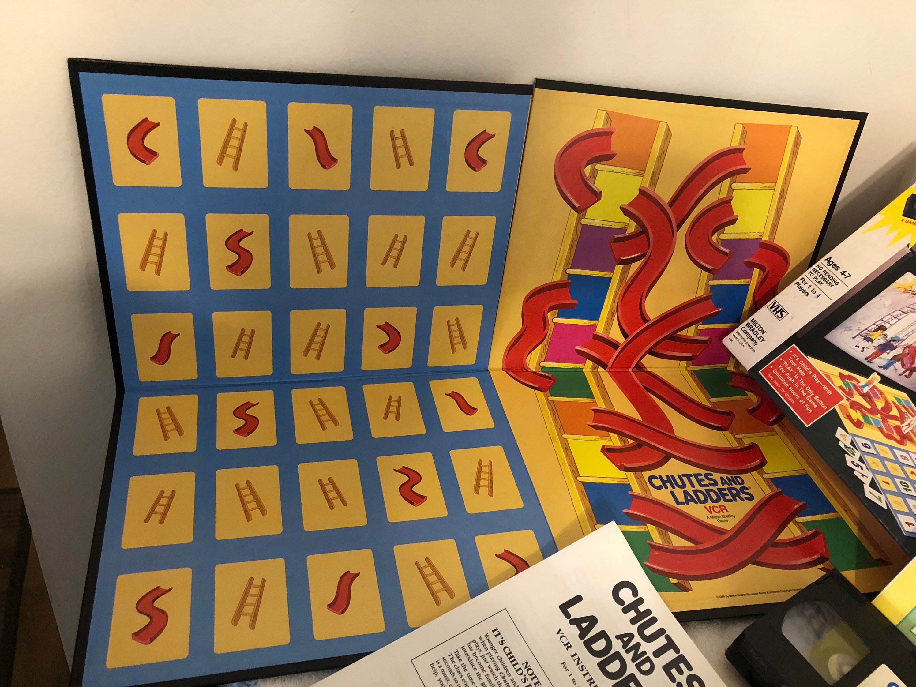 Vintage 1986 Chutes & Ladders VCR Board Game 100% Complete 4697 - Etsy