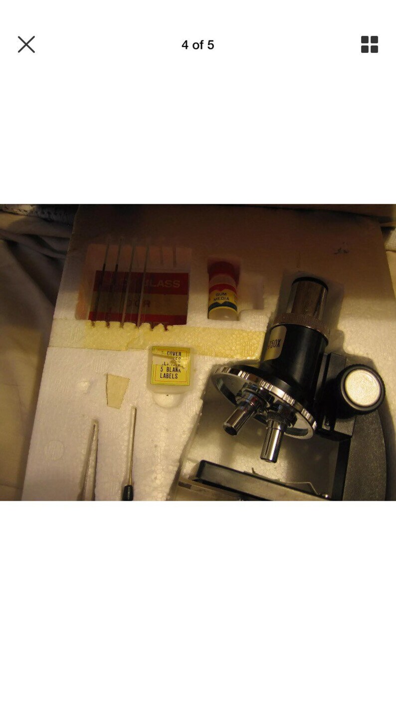 Vintage Science Research Center Microscope & Lab Kit - Etsy