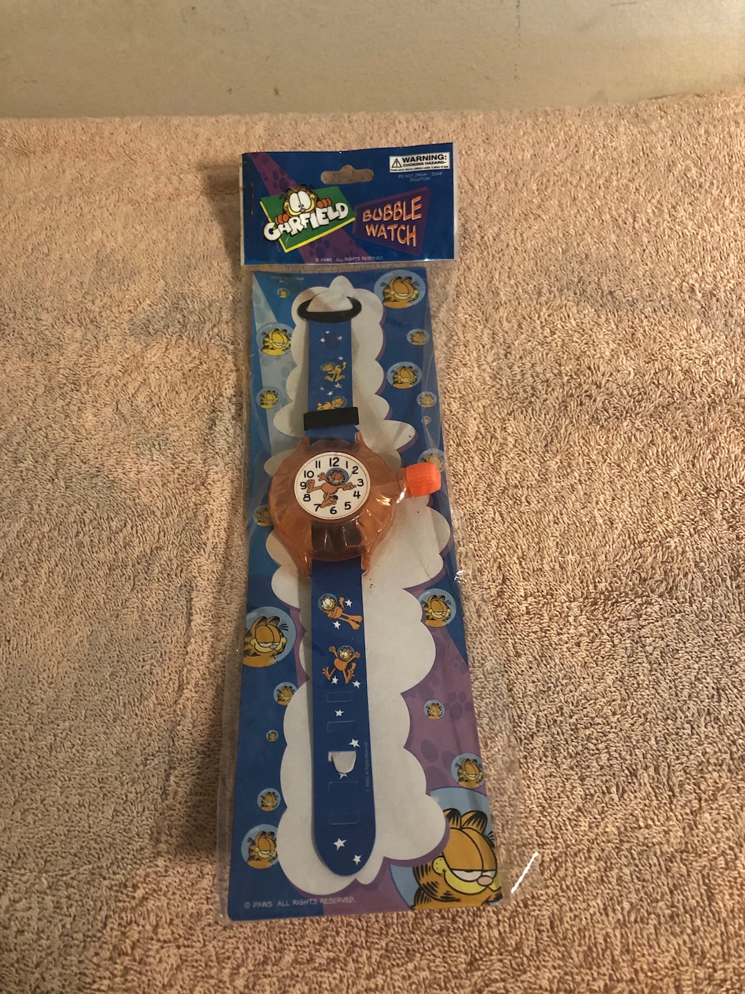 1990’s Paws Garfield Bubble Watch Orange NIP - Etsy