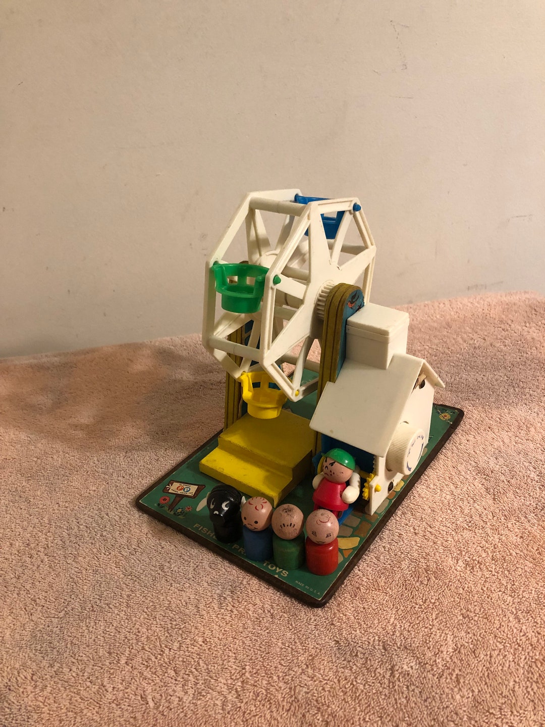 Vintage 1966 Fisher Price Little People Ferris Wheel 969 Complete Works ...