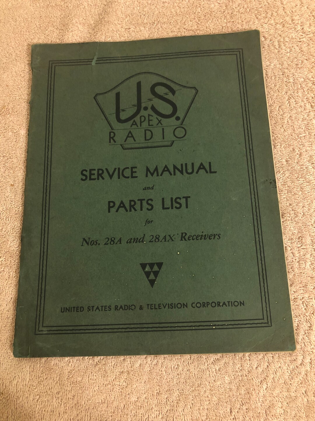 Vintage 1930 US Apex Radio Service Manual & Parts List #28A and 28AX ...