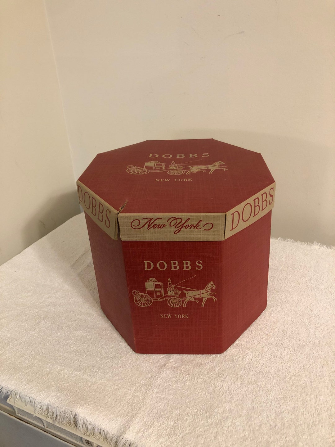 Vintage Dobbs New York Hat Box Complete With All Inserts 9 1/2” Tall ...