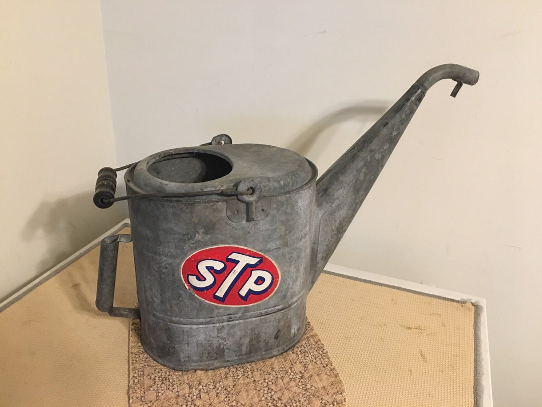 Vintage STP Galvanized Gooseneck Radiator Filling Can Gas Station Can ...