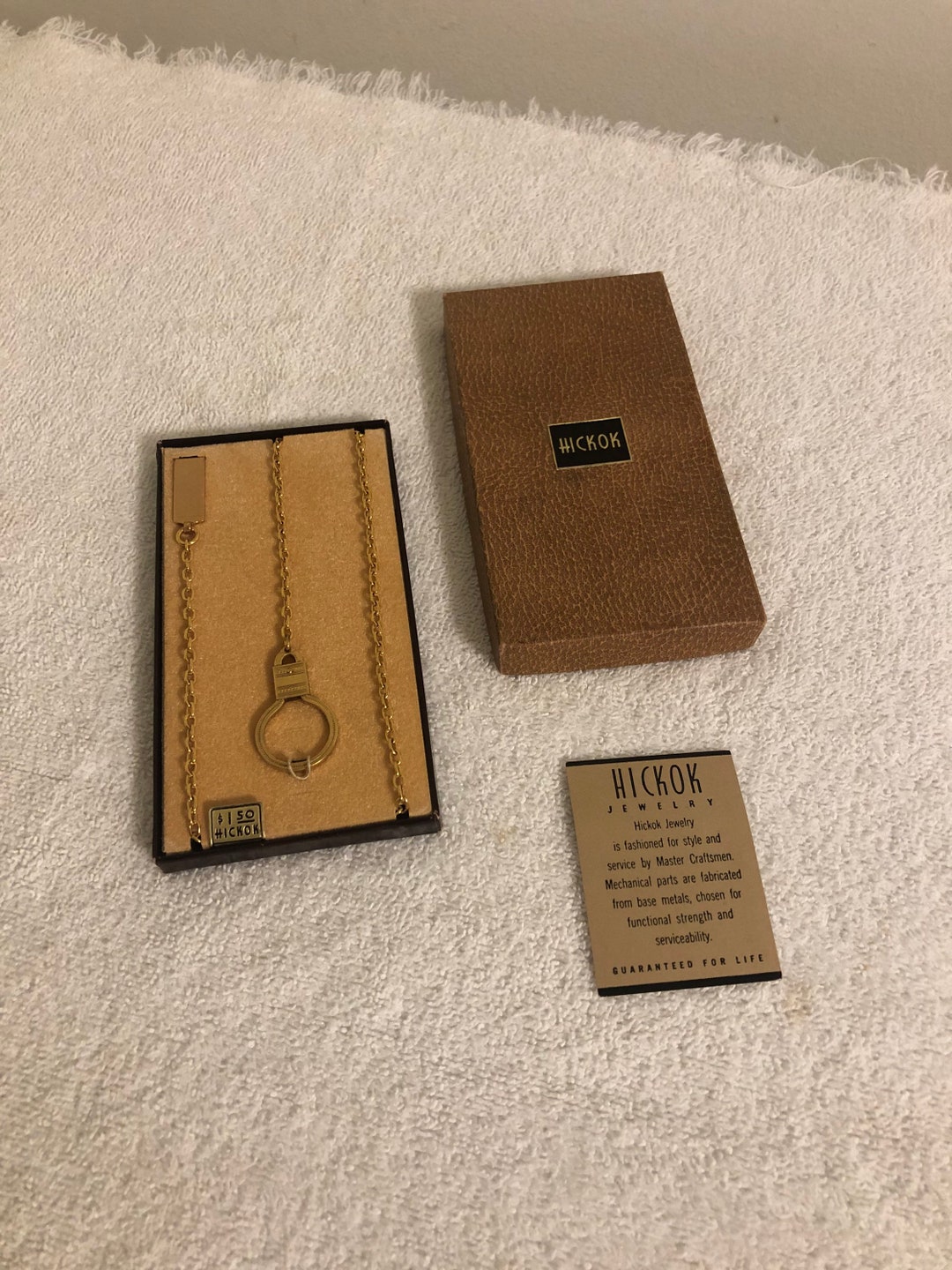 Vintage Hickok Pocket Watch Chain Goldtone NIB - Etsy