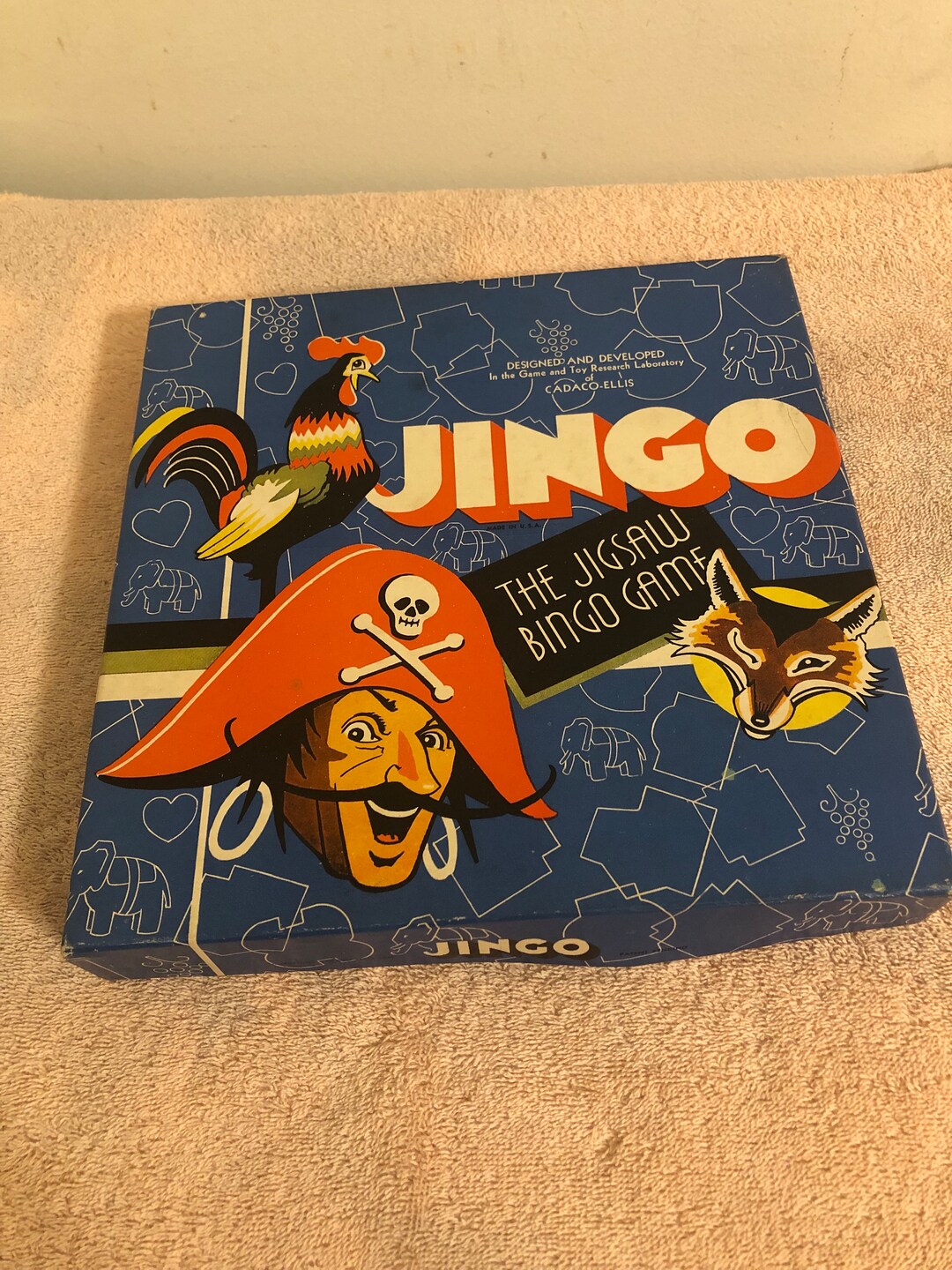 Vintage 1942 Cadaco Ellis Jingo the Jigsaw Bingo Game 100% Complete - Etsy