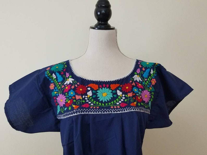 Women Traditional Embroidered Mexican Tops - Etsy