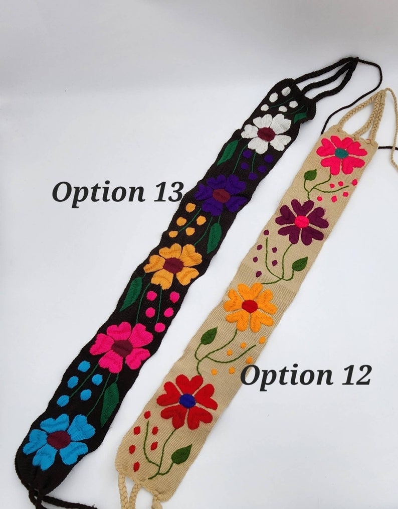 Hand Embroidered Mexican Belt. Embroidered Mexican Sash - Etsy