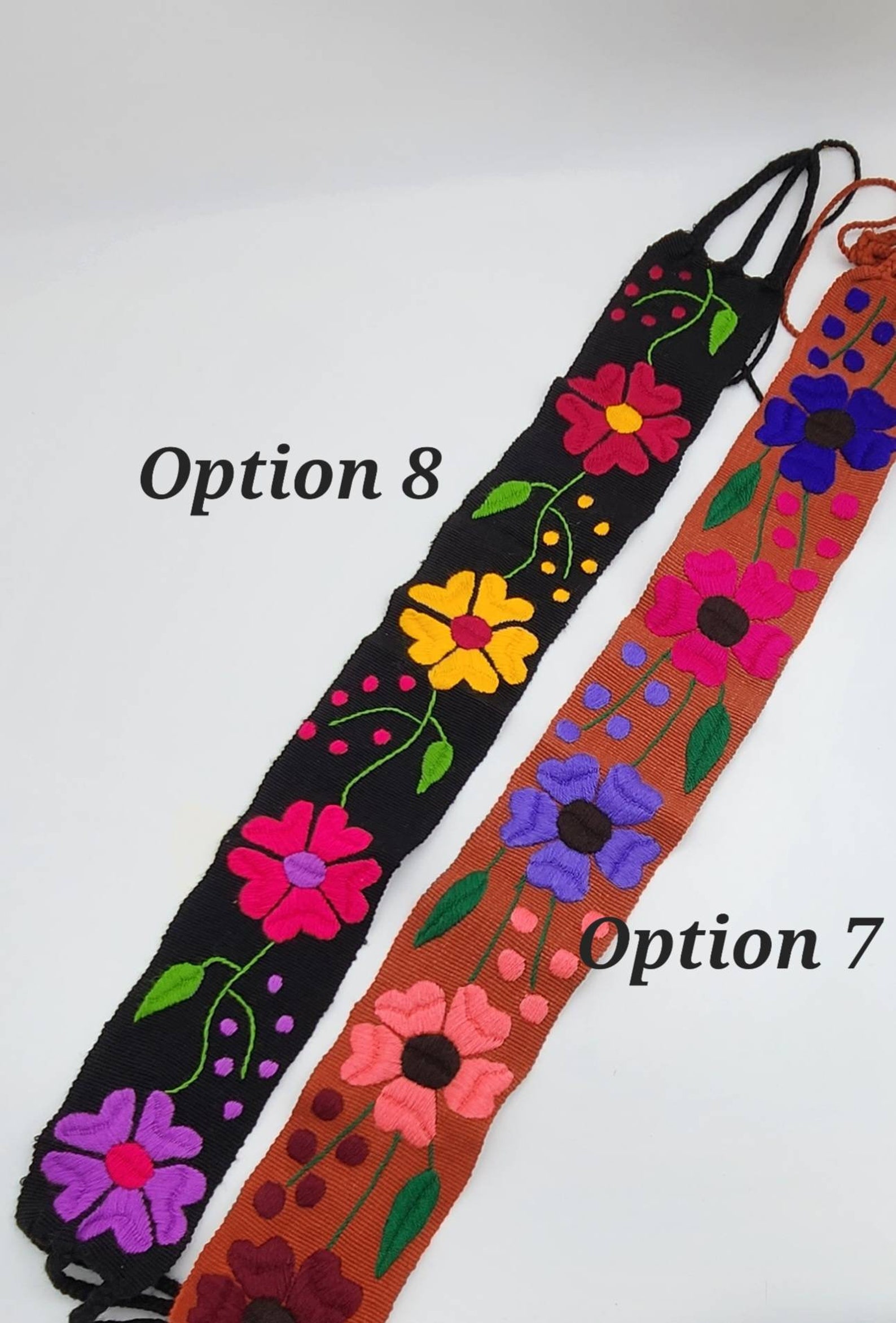 Hand Embroidered Mexican Belt. Embroidered Mexican Sash - Etsy