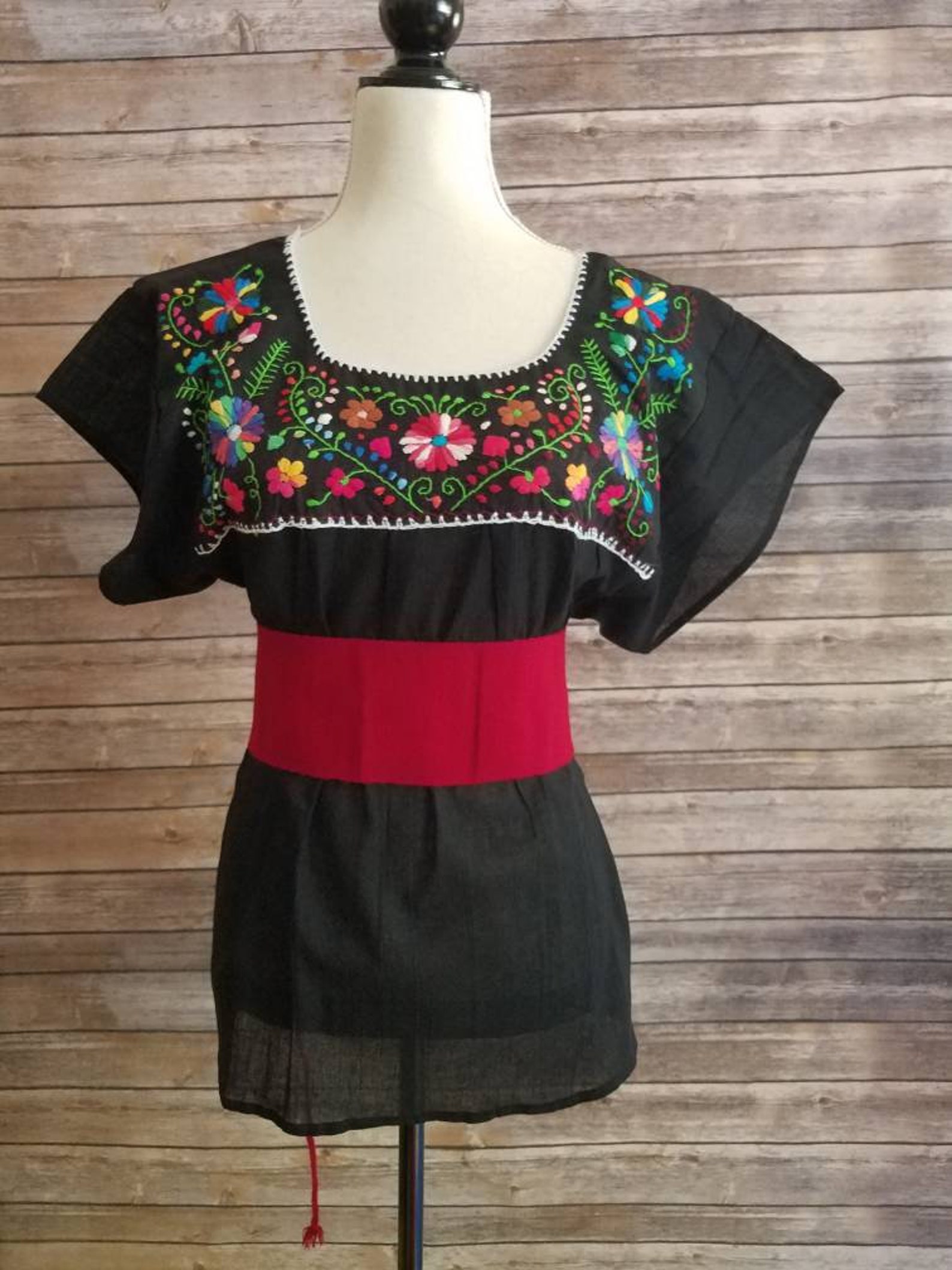 Women Traditional Embroidered Mexican Tops - Etsy