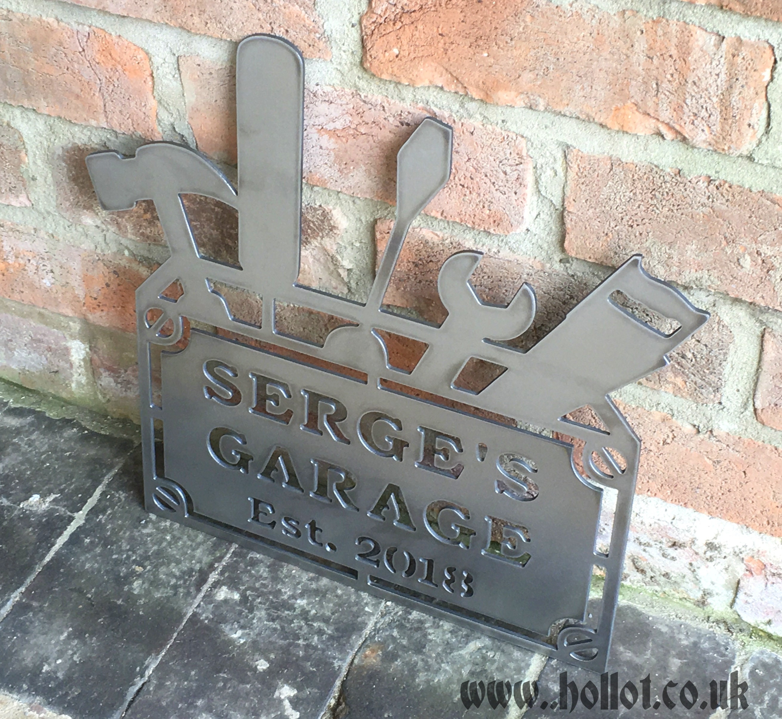 Large Workshop Sign - Custom Steel Metal Sign -personalised Dad Gift ...