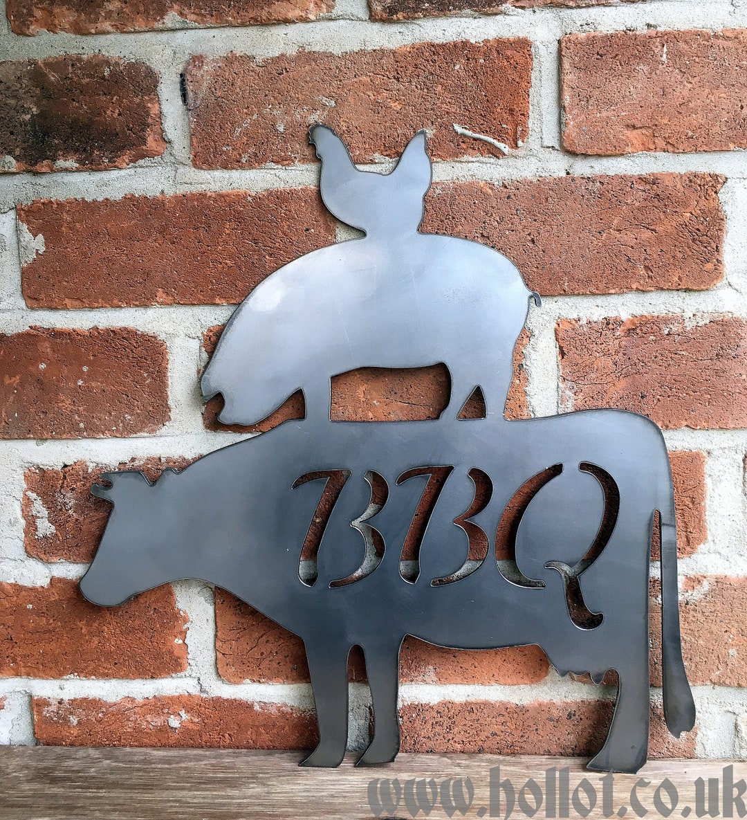 BBQ Sign - Custom Steel Metal -personalised Family Gift Unique Beef ...