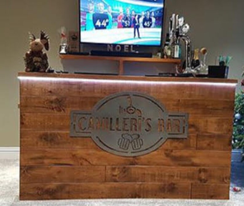 Bar Sign Custom Steel Metal personalised Bar Sign Home Bar - Etsy UK