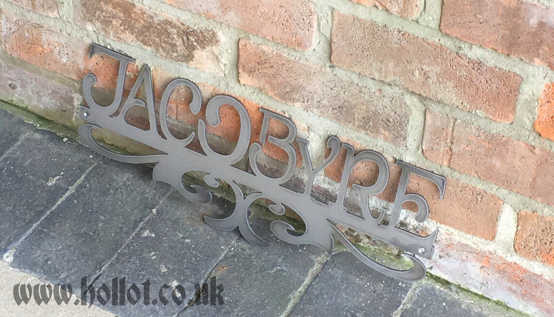 House Name Sign Custom Steel Metal personalised Family Gift | Etsy UK