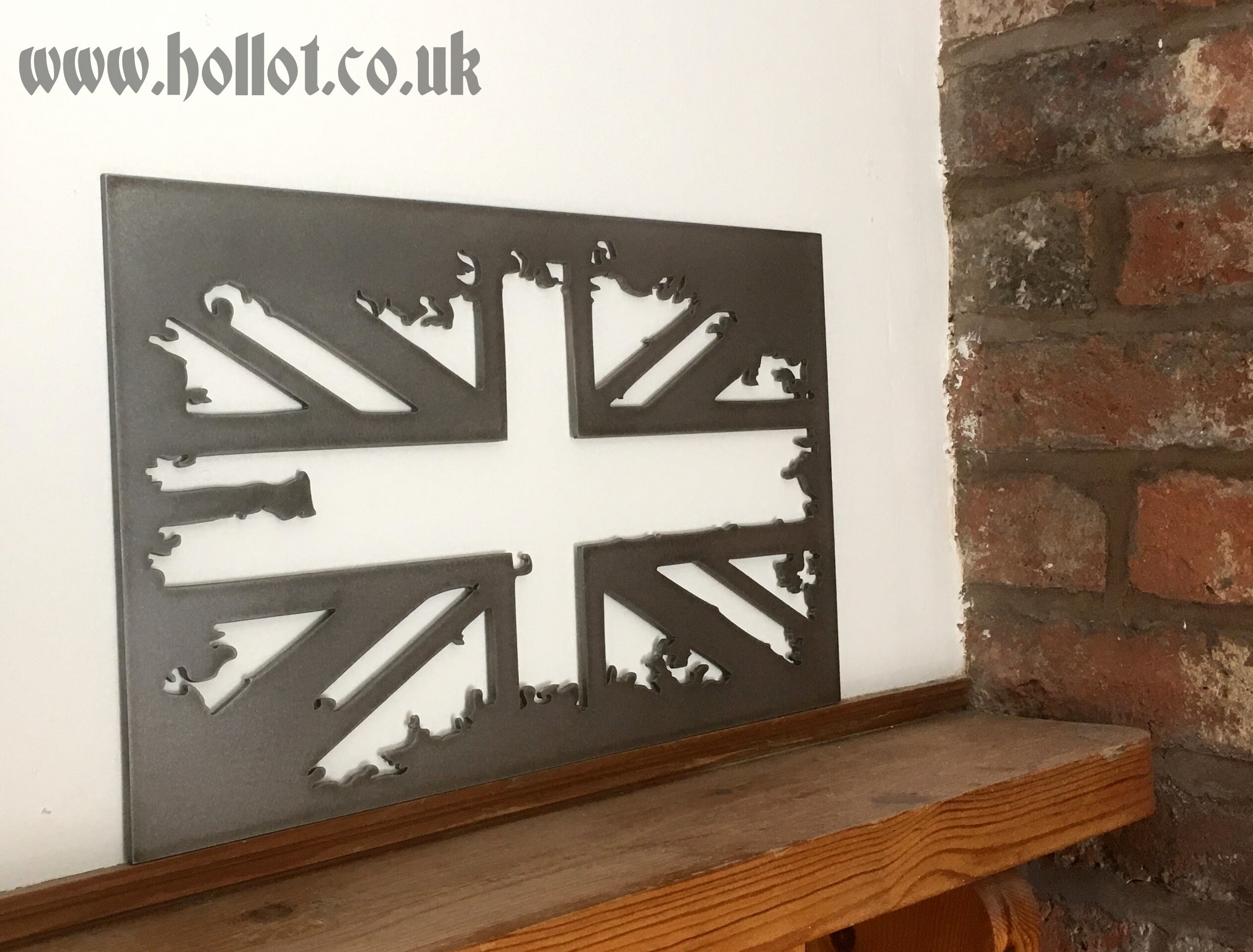 Union Jack Steel Sign Grunge Metal British Flag UK GB Home Wall Decor ...