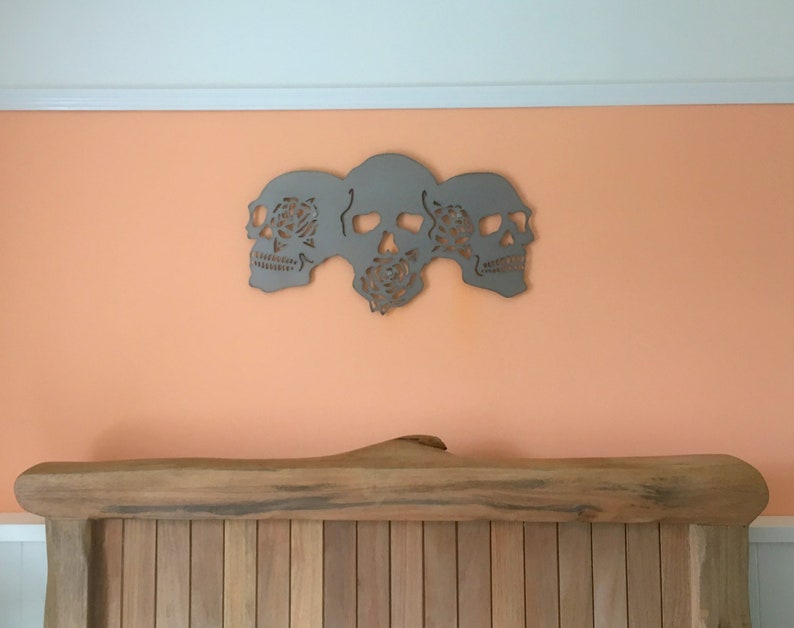 Skull Steel Sign See No Evil Metal Art Gift Decor - Etsy
