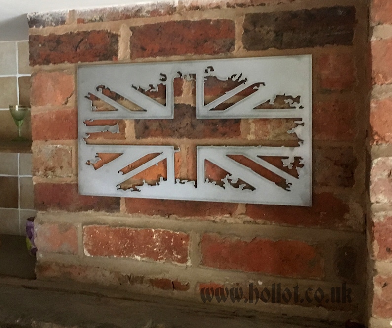Union Jack Steel Sign Grunge Metal British Flag UK GB Home Wall Decor ...