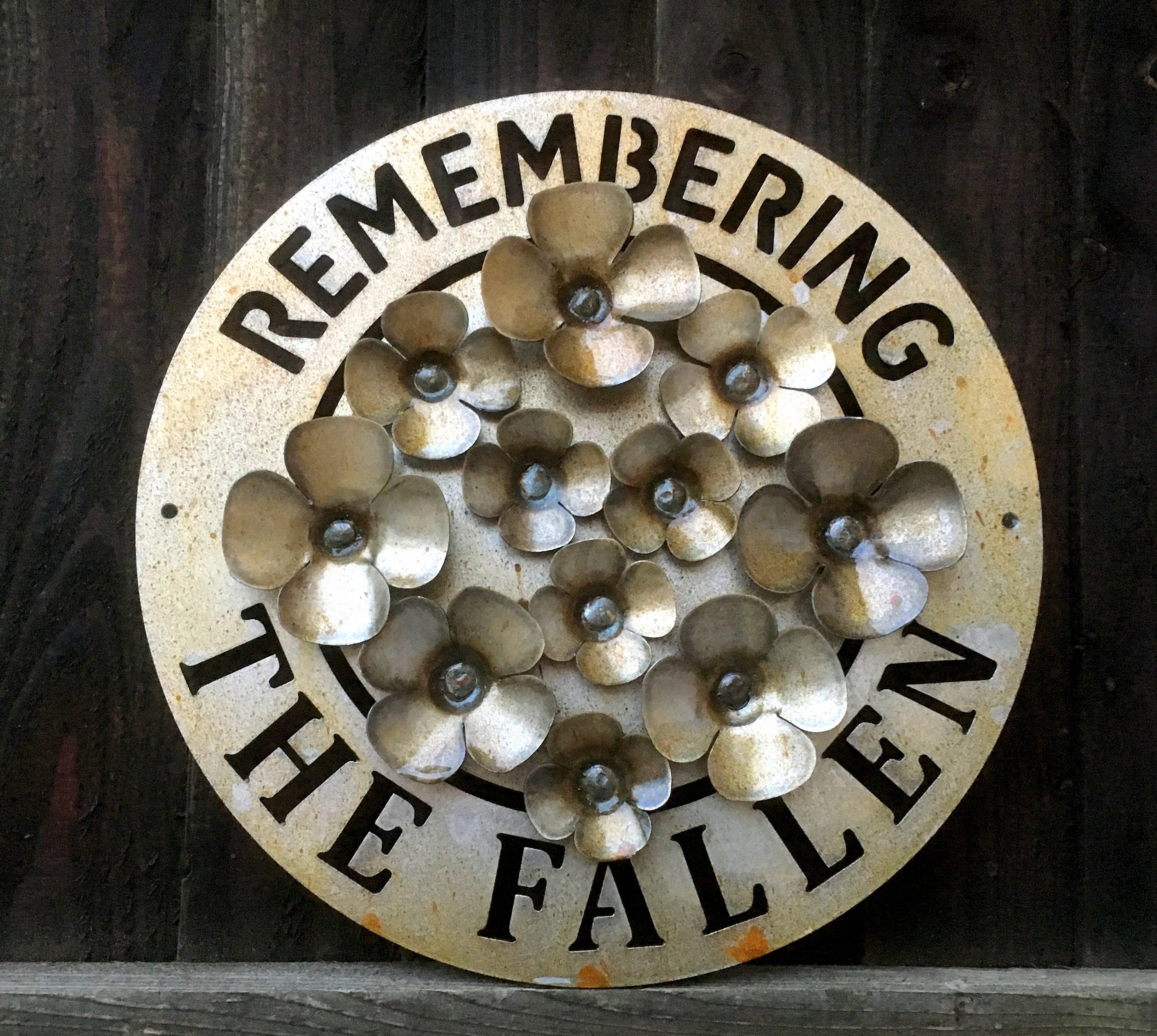 Remember the Fallen Custom Steel Metal Family Gift Remembrance Day ...