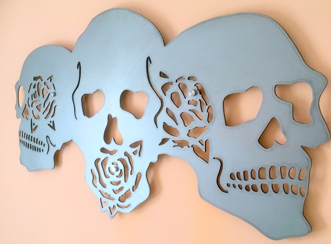 Skull Steel Sign See No Evil Metal Art Gift Decor - Etsy