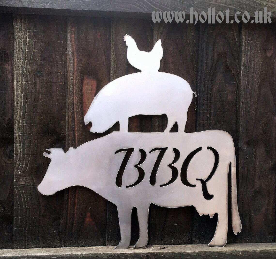 BBQ Sign Custom Steel Metal personalised Family gift | Etsy