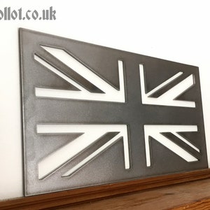 Union Jack Steel Sign Classic Metal British Flag UK GB Home Wall Decor ...