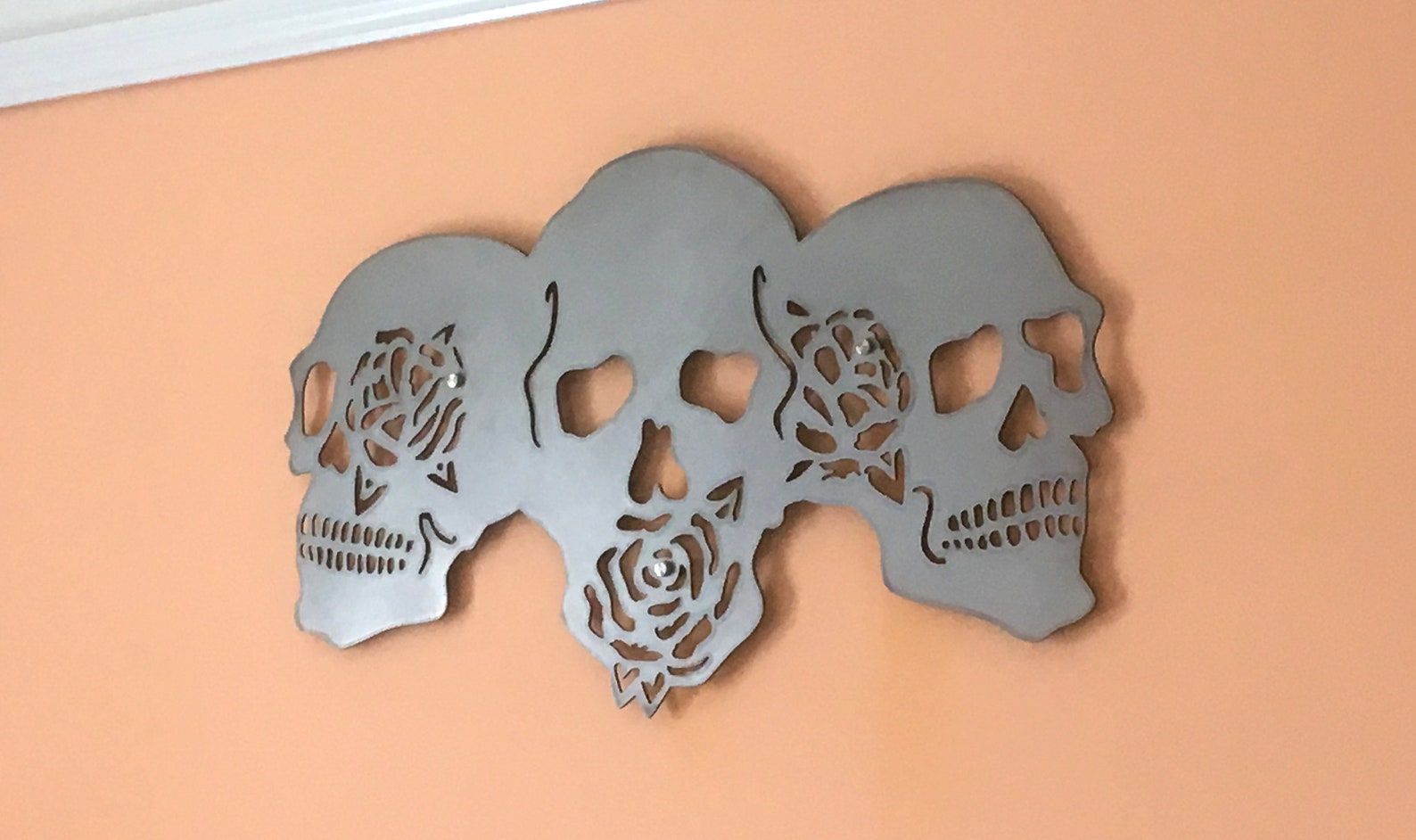 Skull Steel Sign See No Evil Metal Art Gift Decor | Etsy