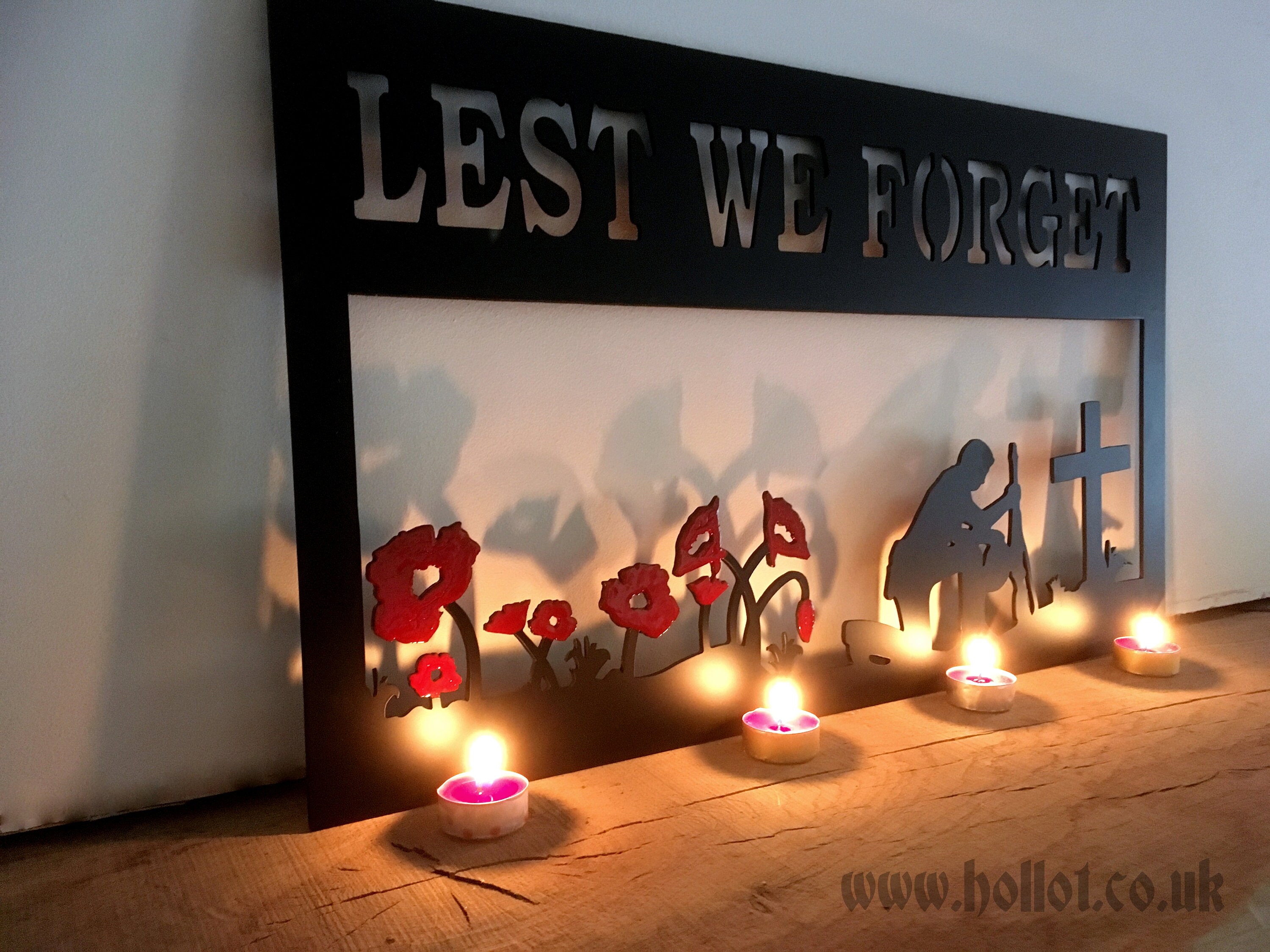 Lest We Forget Custom Steel Metal Family Gift Remembrance Day Poppy ...