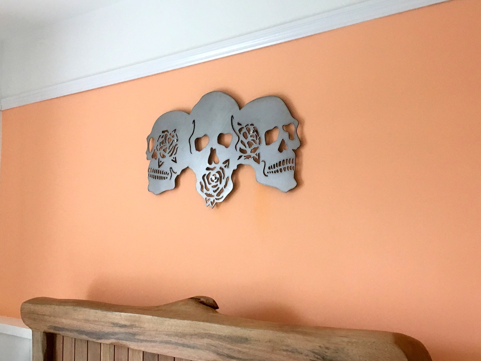 Skull Steel Sign See No Evil Metal Art Gift Decor | Etsy