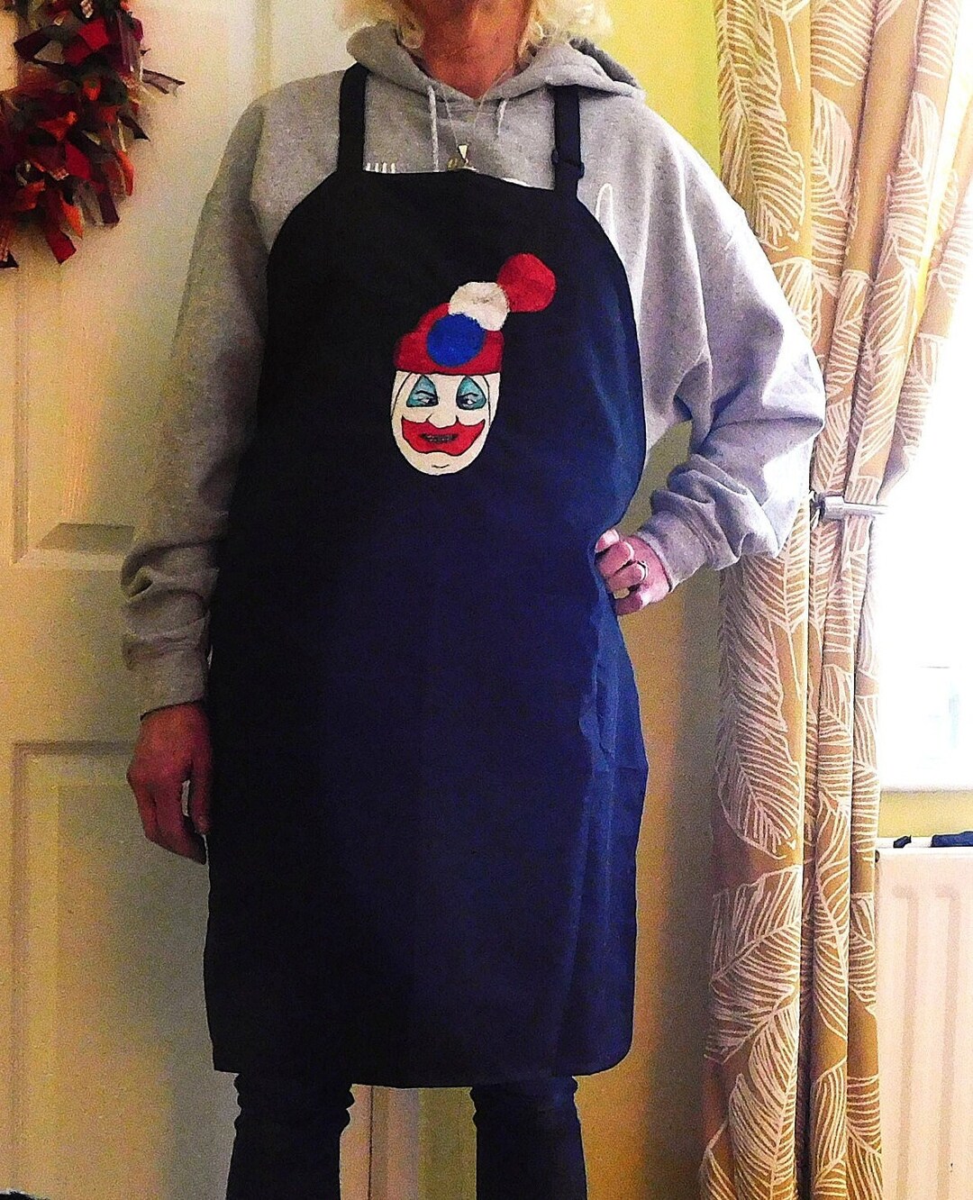Pogo the Clown John Wayne Gacy Hand Made One off Embroidered Black ...