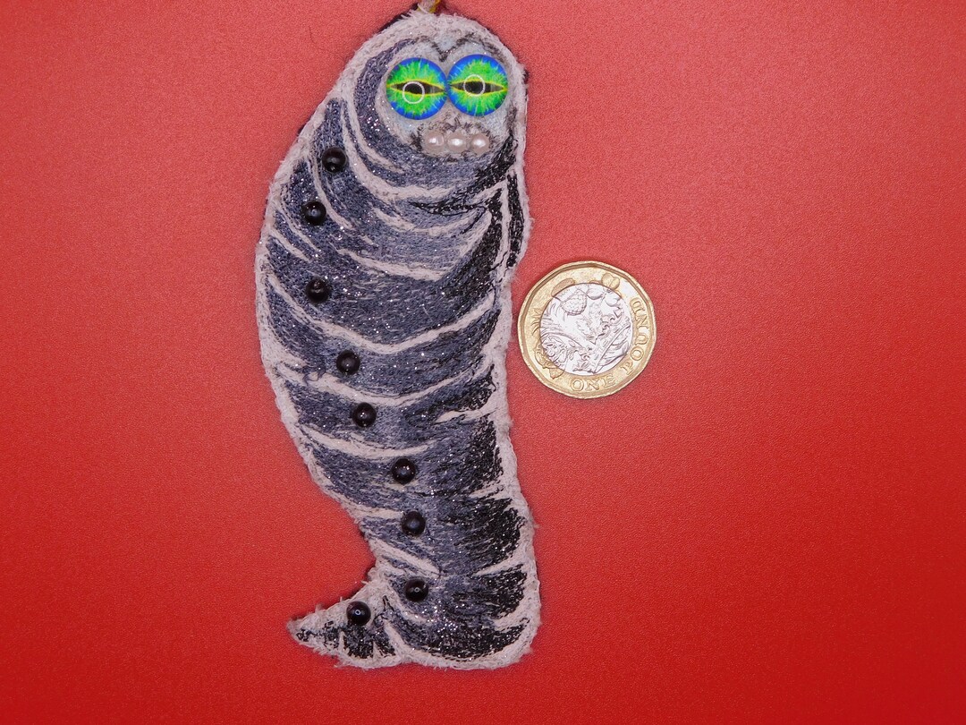 Gothic Gloomy Grey Maggot Worm Creepy Embroidered Unique One - Etsy