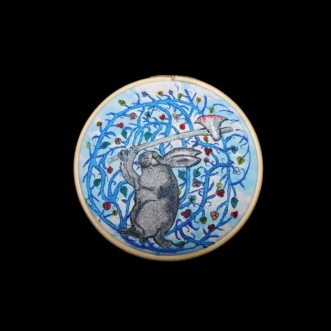 Medieval Murder Axe Rabbit Hand Made One off Thread Sketched - Etsy