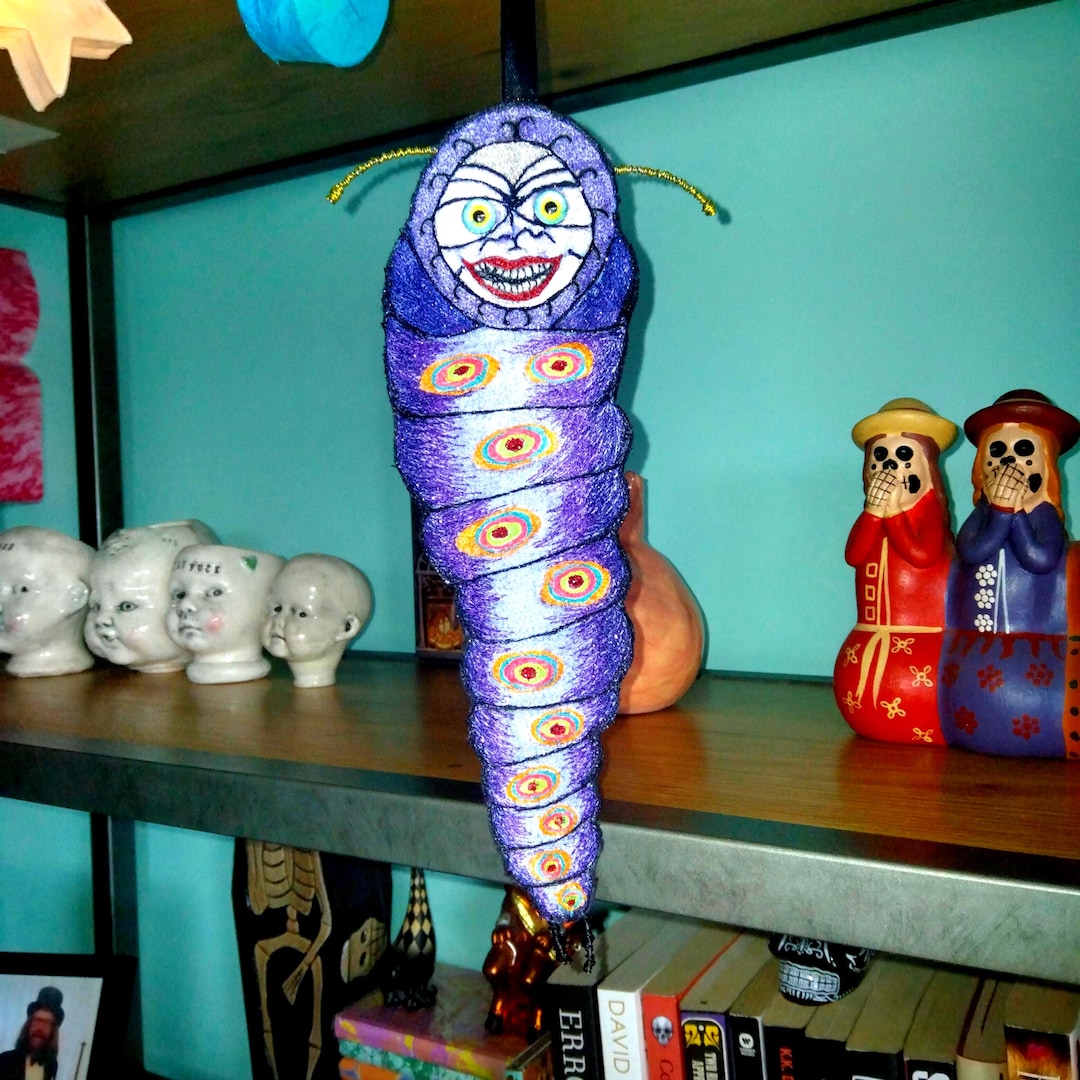 Giant Space Worm Hanging Embroidery One of A Kind Embroidered Art Frank ...