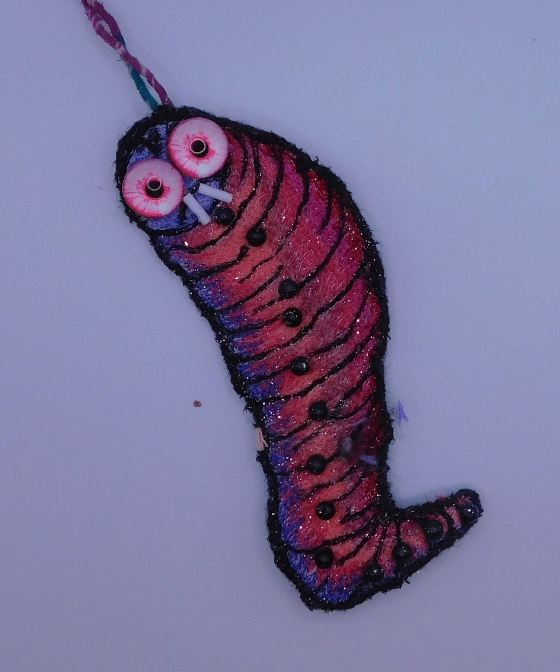 Weird Creepy Maggot Worm Embroidered Hand Made Hanging - Etsy