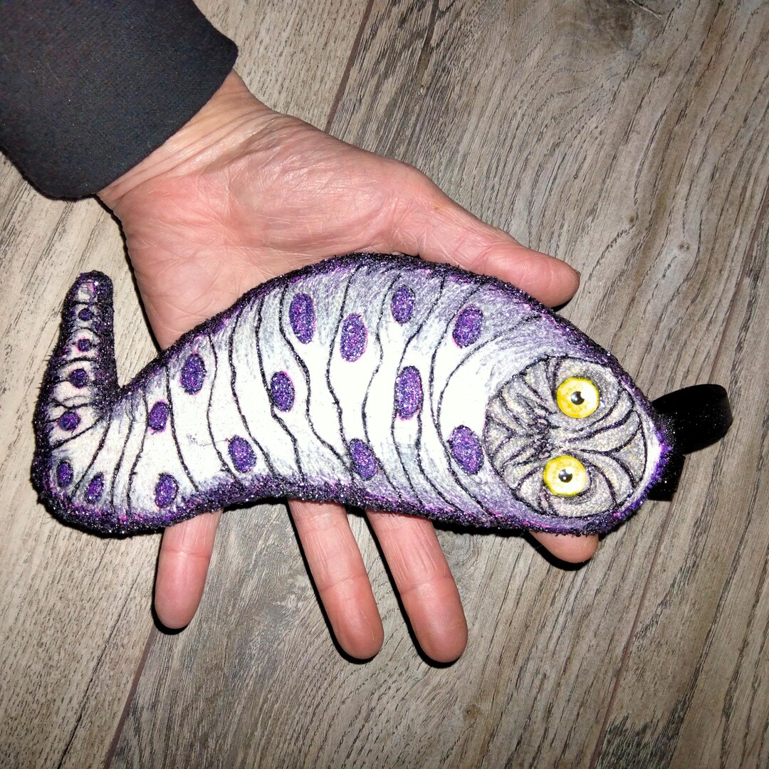 Jumbo Embroidered Zombie Maggot Worm Hand Made Hanging Weird Unique ...