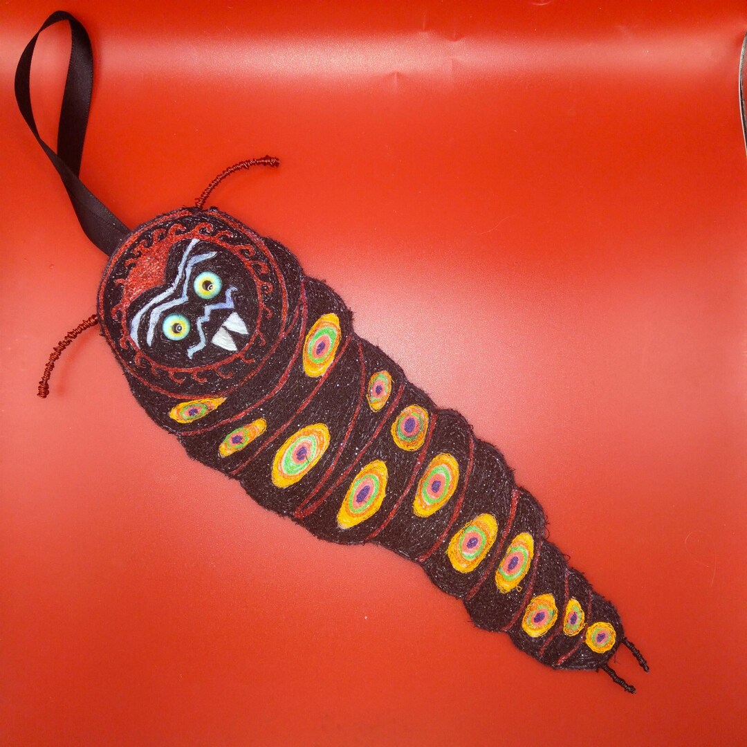 Giant Embroidered Space Worm Alien One of A Kind Intergalactic Big Art ...