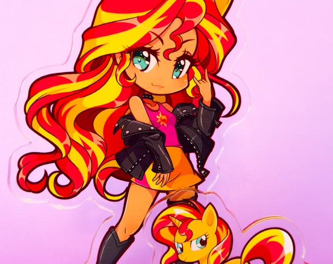 Sunset Shimmer - 4" Double-sided Acrylic Standee - Etsy