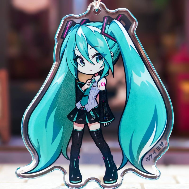 Acrylic Charm Keychain Miku - Etsy
