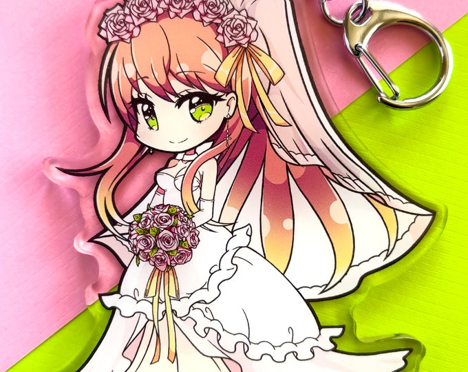 Doki Doki Literature Club Wedding Dress Monika double Sided 3.5 Acrylic ...