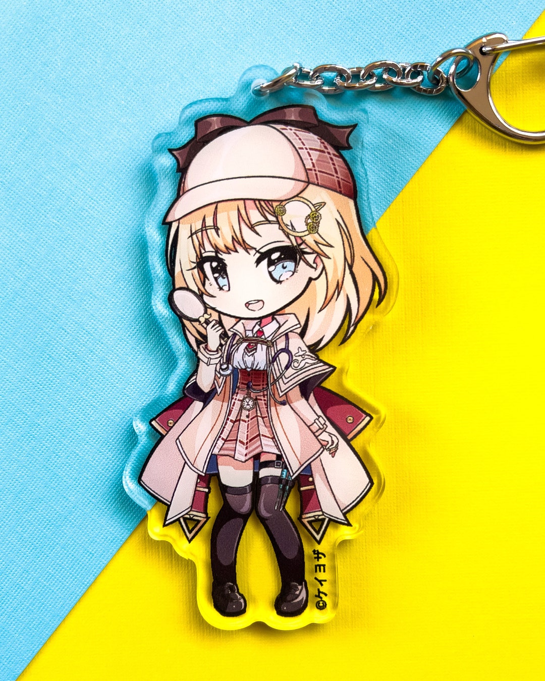 Vtuber - Amelia Watson 3.5" Acrylic Charm (double Sided) - Etsy