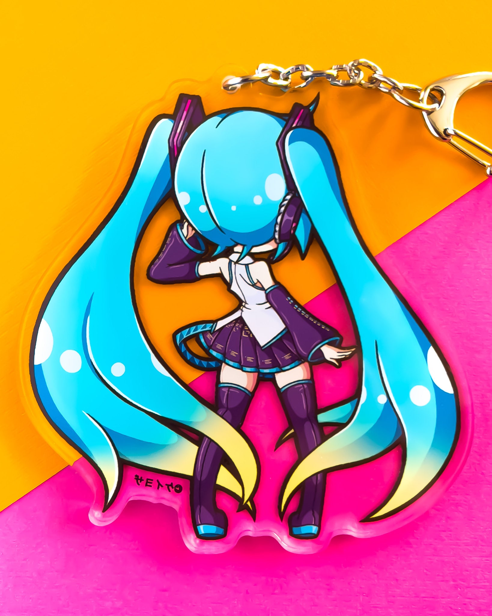 Hatsune Miku V3 3.5 double Sided Acrylic Charm | Etsy