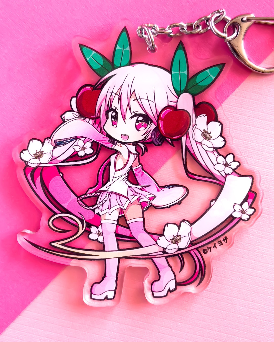 Sakura Miku 2020 3.5" Acrylic Charm (double Sided) - Etsy