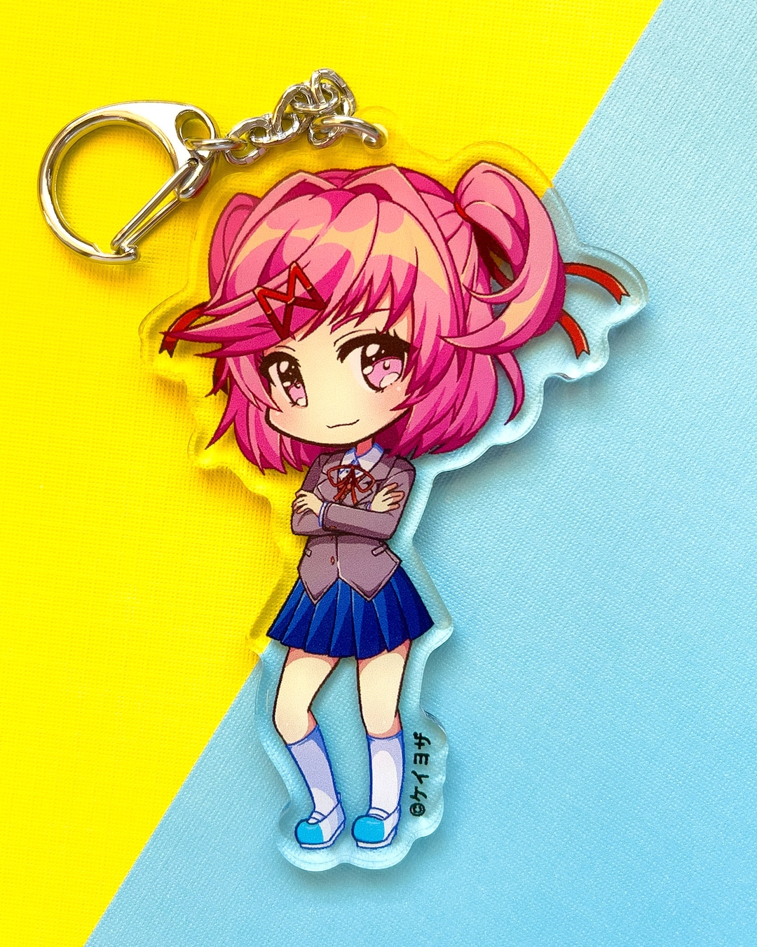 Doki Doki Literature Club+ - Natsuki Plus (double Sided) 3.5" Acrylic ...