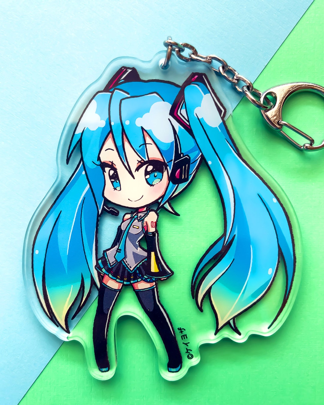 Hatsune Miku 3.5" Acrylic Charm (double Sided) - Etsy