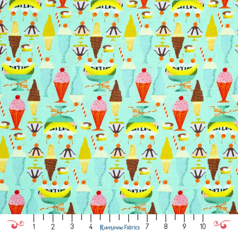 Ice Cream Fabric - Etsy