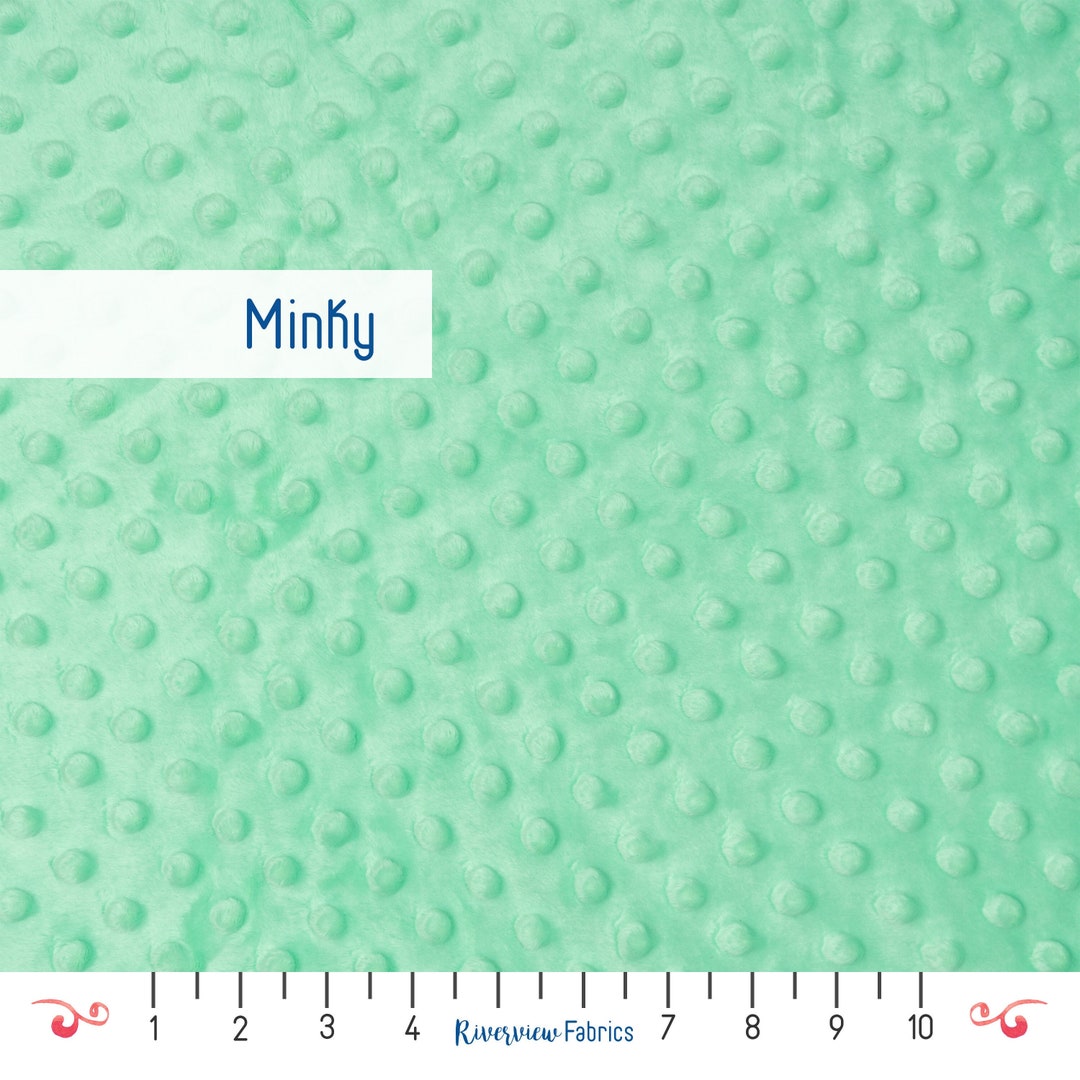 Minky Fabric by the Yard, Mint Green, Dreamy Dimple Collection Minky ...