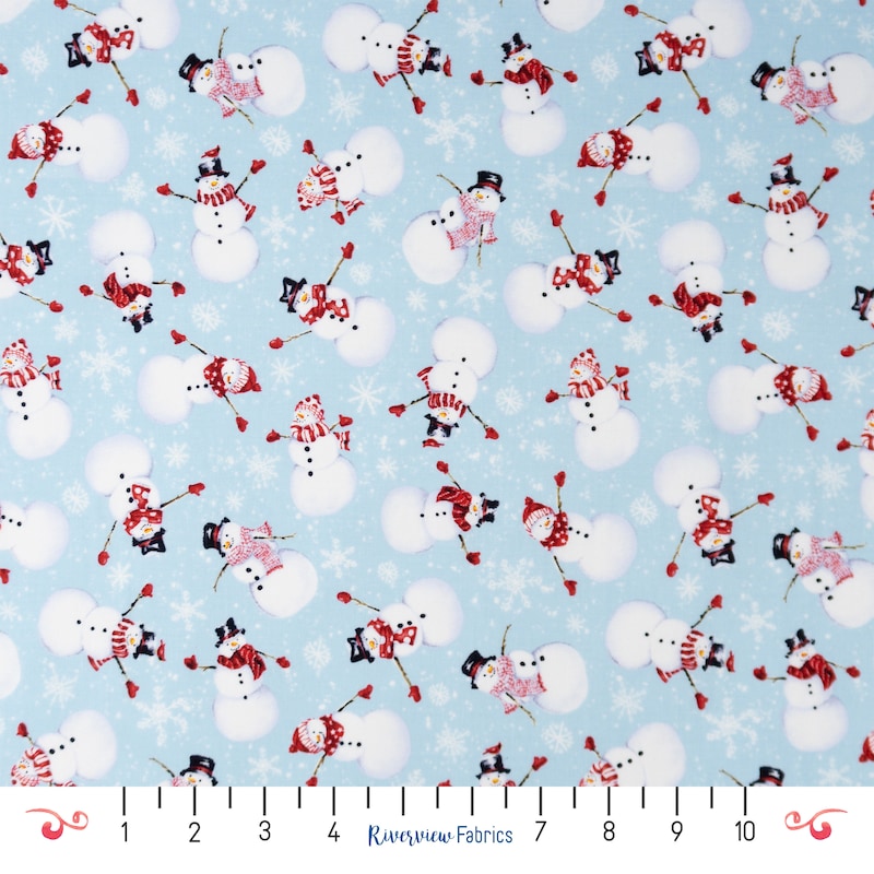 Snowmen Fabric - Etsy