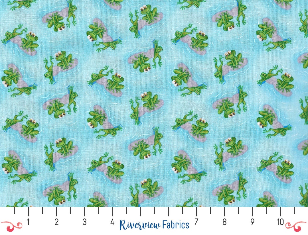 Frog Fabric by the Yard, Painting the World Collection, Studio E ...