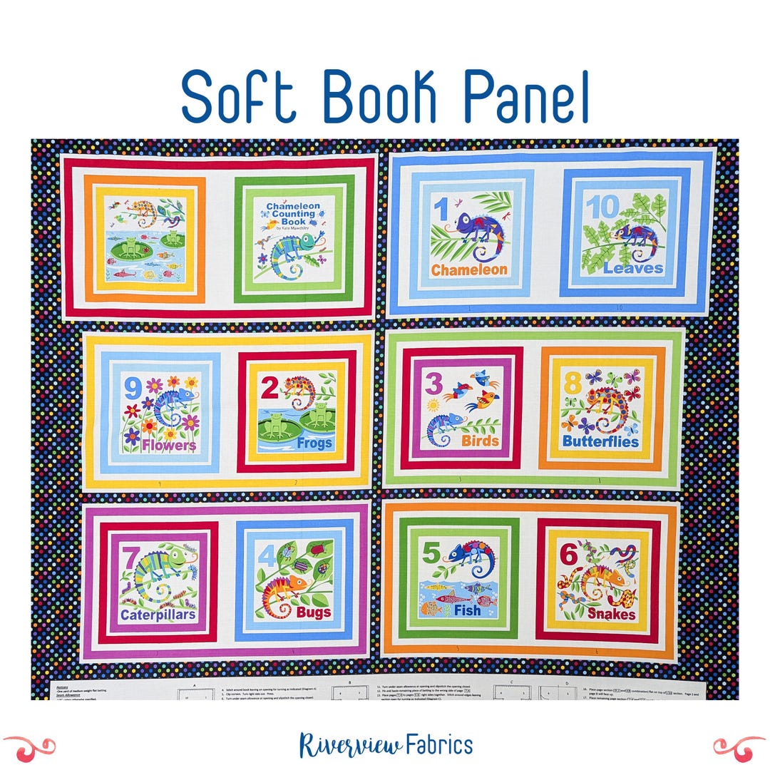 Colorful Numbers Soft Book Panel, Henry Glass Fabrics, Quilting Cotton ...